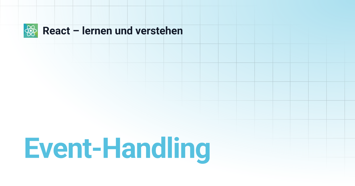 Event-Handling | React – lernen und verstehen